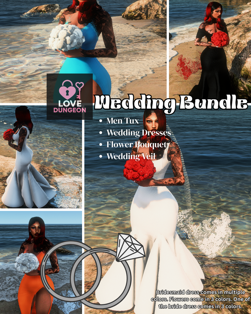 Love Dungeon Wedding Bundle | FiveM Wedding Clothing Pack | Bride & Gr