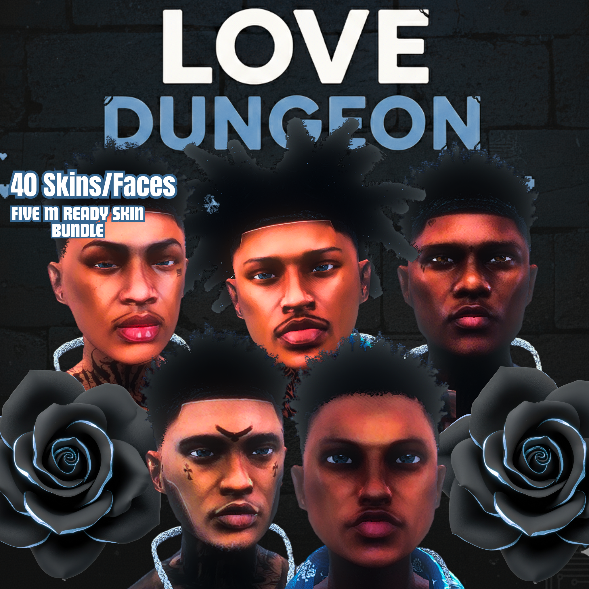 Male Skin & Face Bundle | FiveM Faces & Skin – Love Dungeon